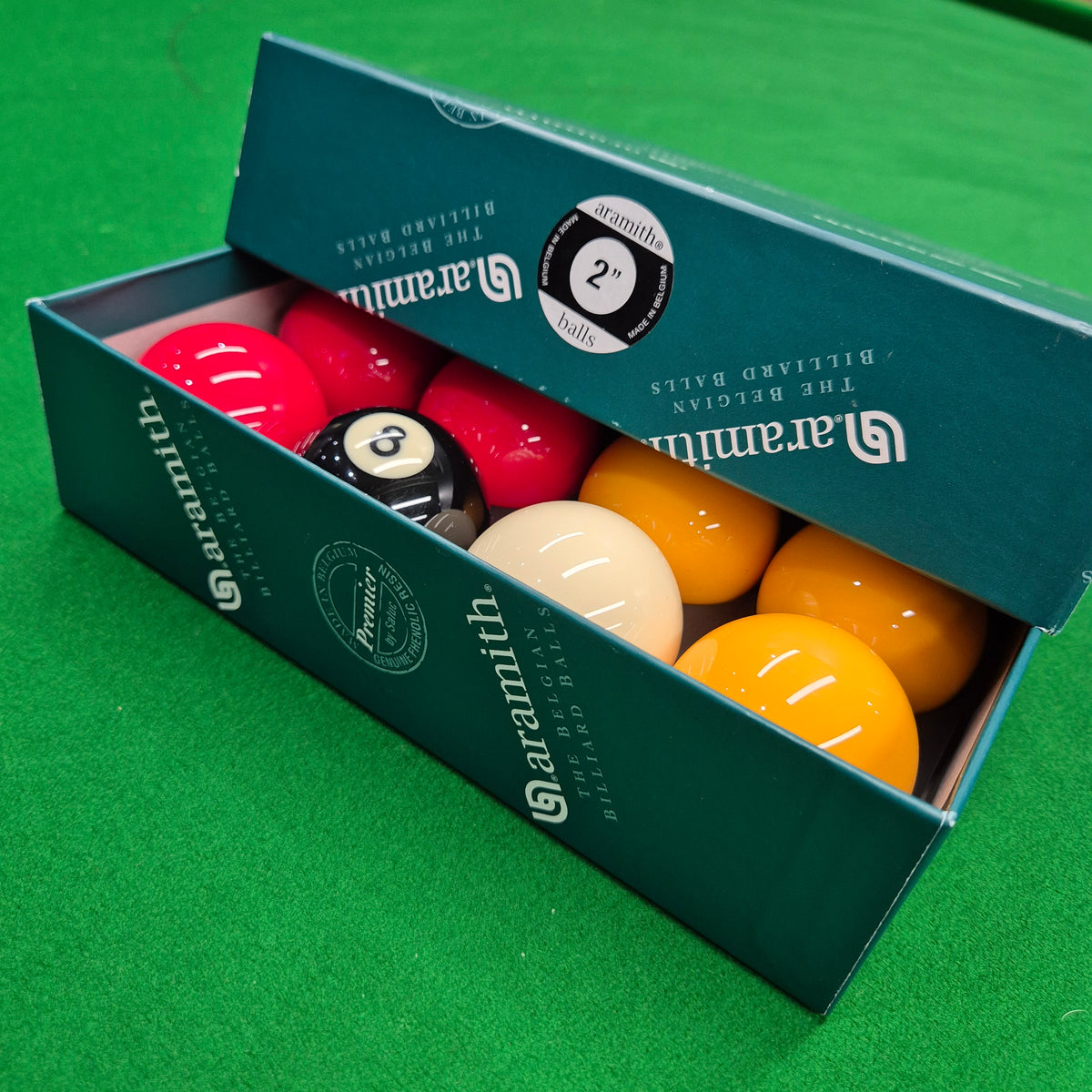 Aramith Premier 2" Pool Balls - Red & Yellow [BALL08] – Woodhouse Cues
